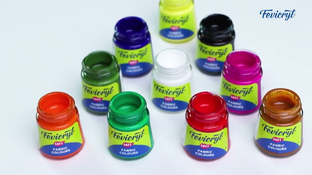 Fevicryl Fabric Colours | Fabric Colours - YouTube