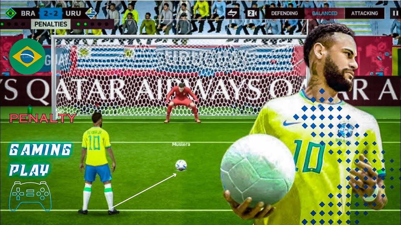 Brazil🇧🇷 FIFA World Cup | Penalty Game Play | Brazil Vs. Uruguay | (5 ...