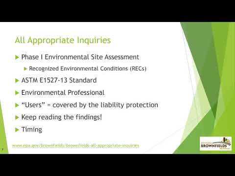 Brownfields 101 Part 1.2: Brownfield Overview & Liability Protections ...