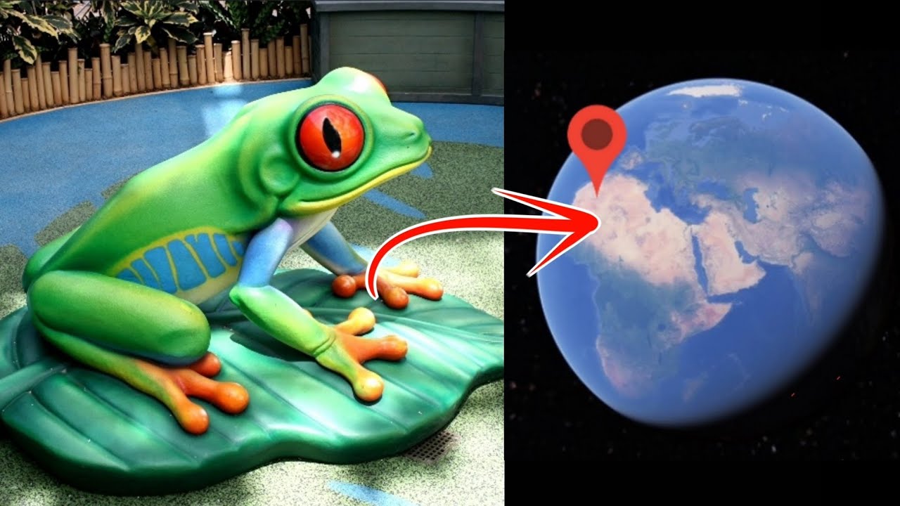 I found strange frog sculpture on google maps and google earth 🌎 #earth ...