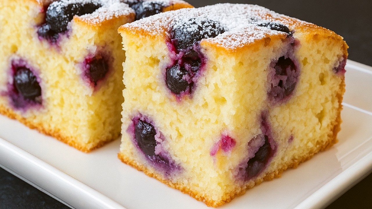 Quick Delicious Cake Recipe - Lemon Blueberry Cake! Easy Cake to make ...
