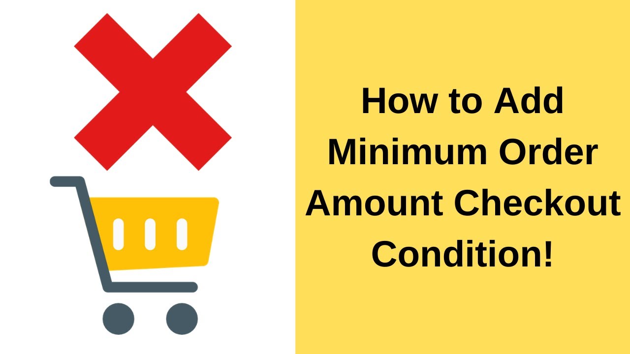 How to Add Minimum Order Amount checkout Condition to your WooCommerce Store (Hindi) - YouTube