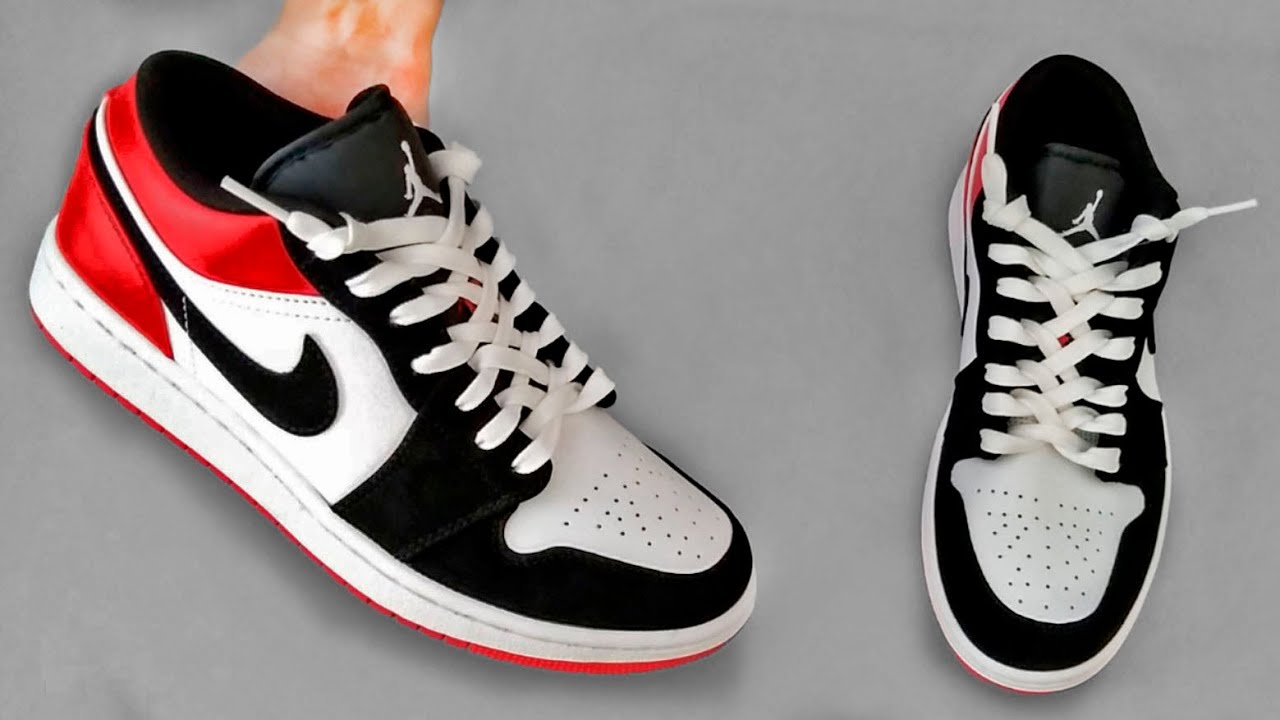 HOW TO LOOSELY LACE JORDAN 1 LOW | Nike Air Jordan 1 loose (THE BEST ...
