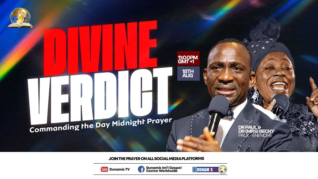 COMMANDING THE DAY MIDNIGHT PRAYER || DIVINE VERDICT || 18-08-2025 ...