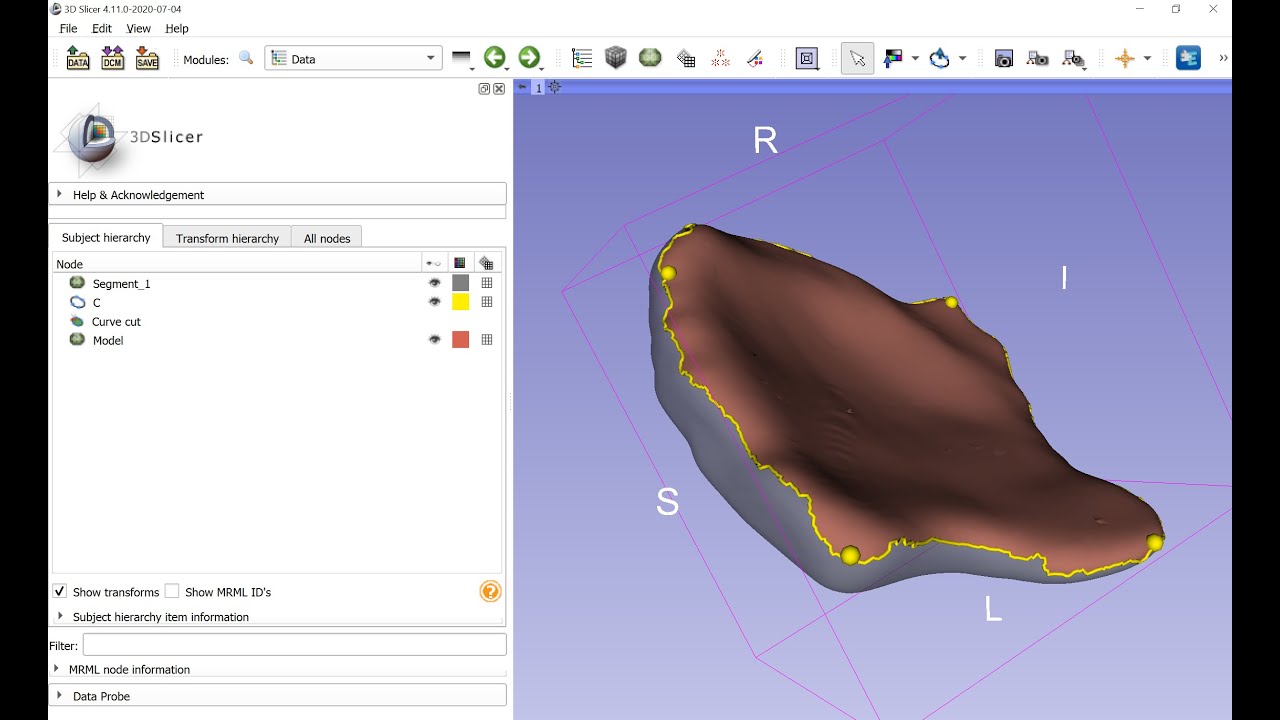 Extract one side of a closed surface mesh - YouTube