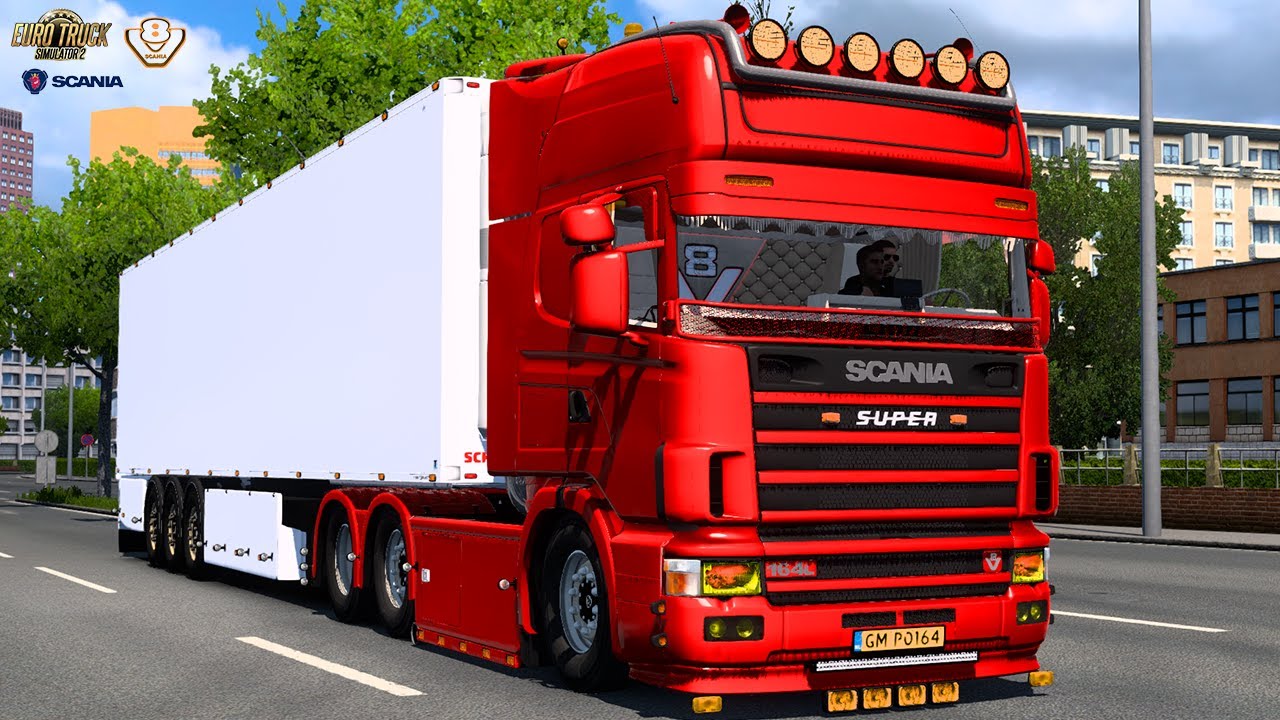 SCANİA 164L V8+TRAİLER MEGA MOD 1.49//ETS2 - YouTube