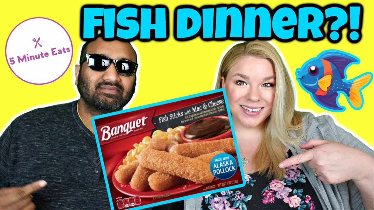 Banquet Fish Sticks With Mac & Cheese Review - YouTube