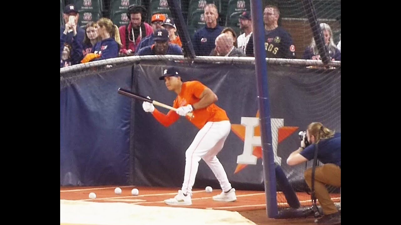 World Series MVP Jeremy Pena...batting practice (full session) WS Gm 2...Astros vs Phillies 10 ...
