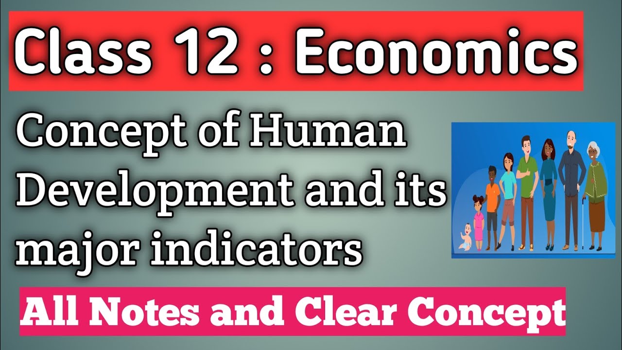 Class 12 Economics Concept of Human development and its major ...