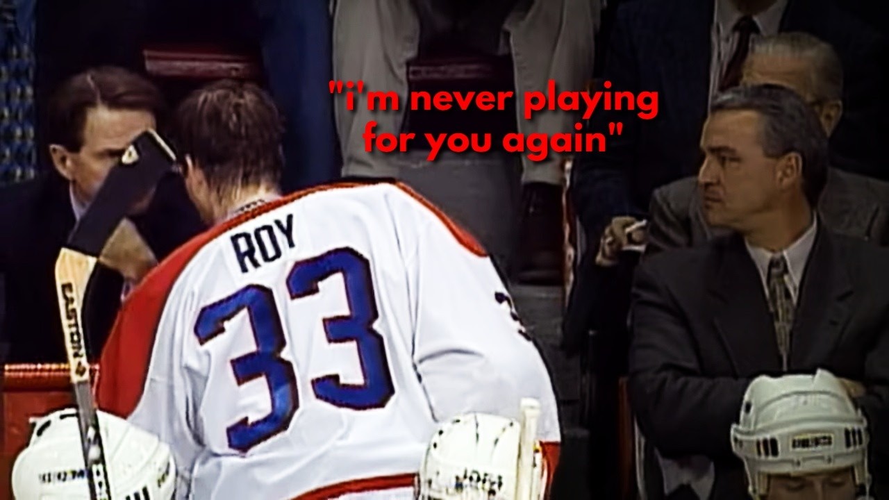When Patrick Roy Traded Himself in the Middle of a Game - YouTube