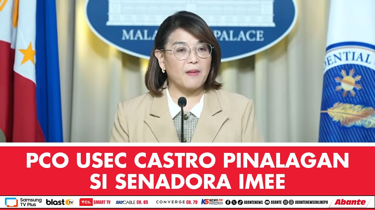 PCO Usec Castro pinalagan si Senadora Imee - YouTube