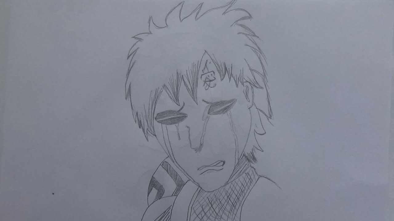 amazing drawing | how to draw gaara crying in sketch_Faiq nganimations ...