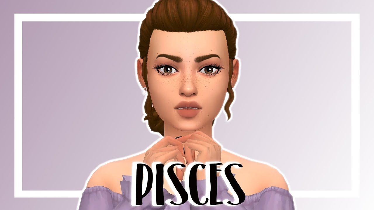 The Sims 4 Zodiac Signs CAS: Pisces + Full CC List - YouTube