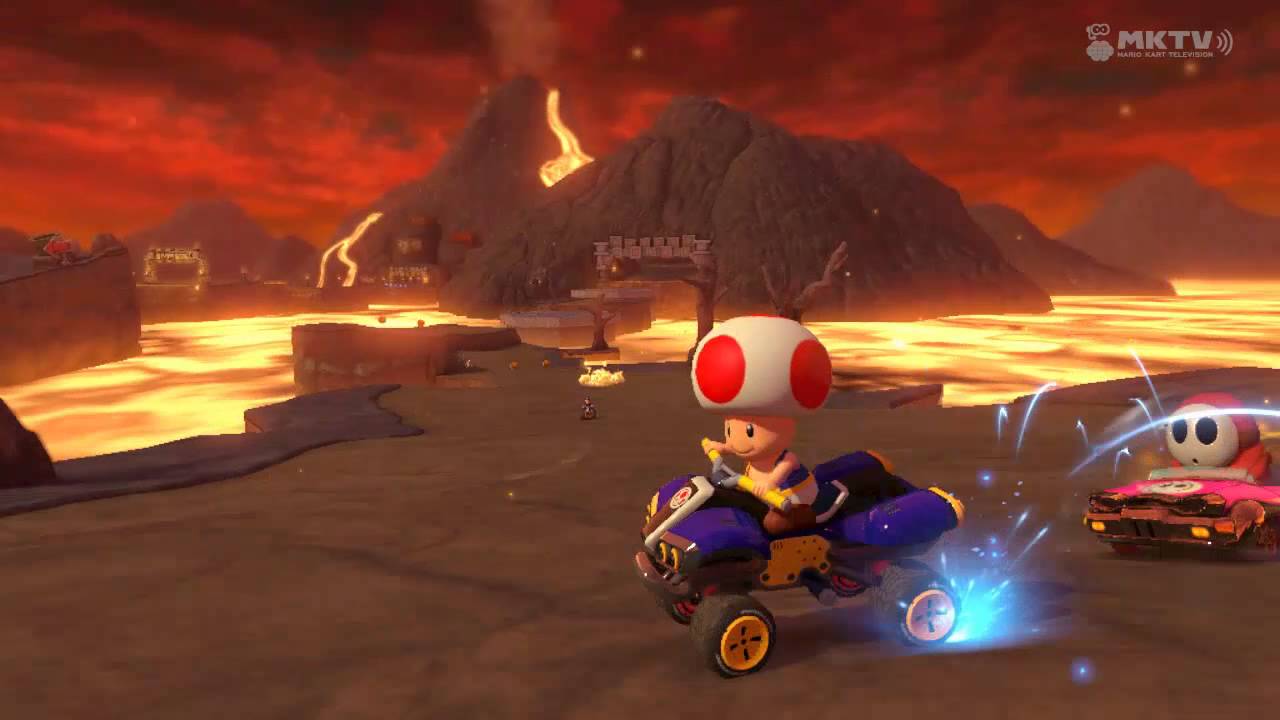 Wii U - Mario Kart 8 - (Wii) Grumble Volcano - YouTube