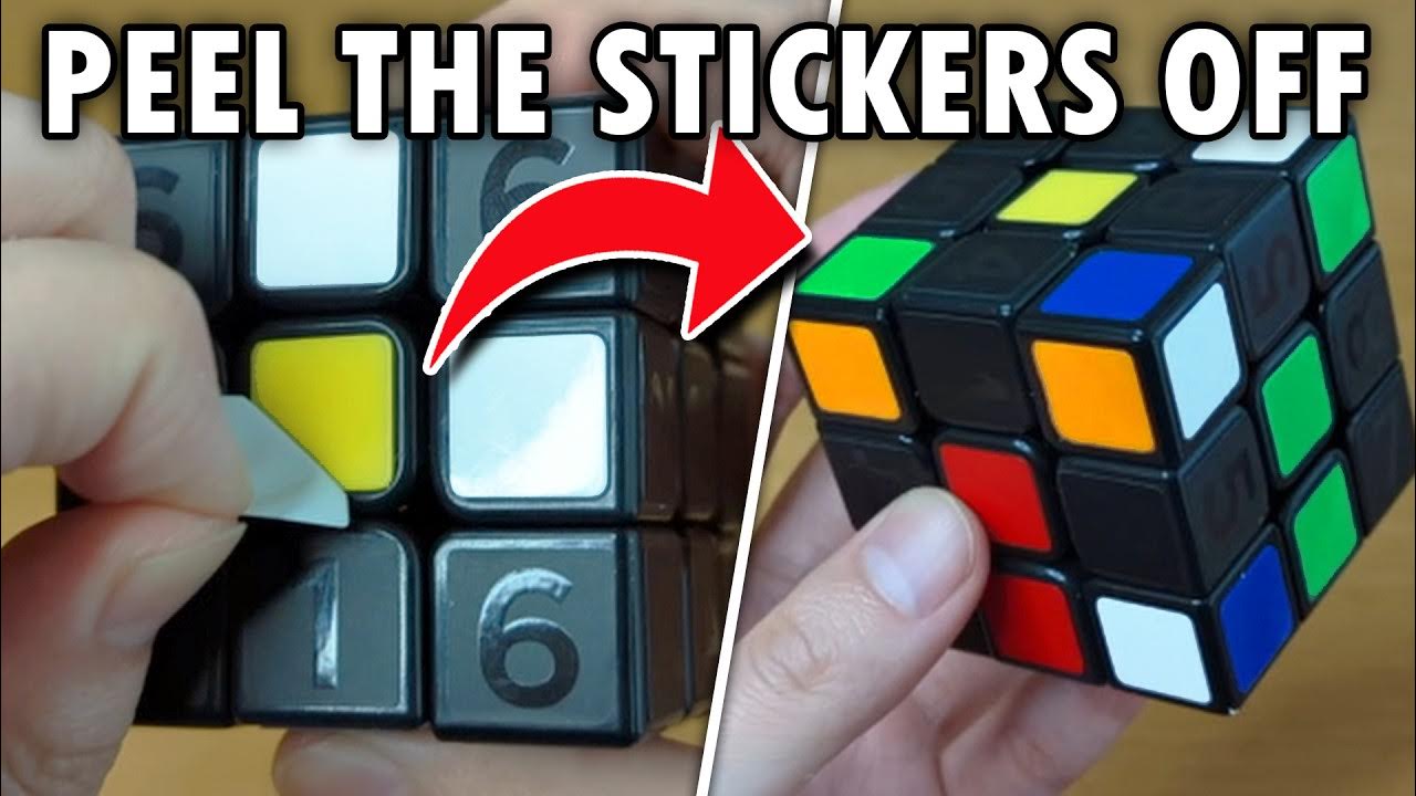 We are OFFICIALLY Peeling Stickers now... Rubik's Coach Cube - YouTube