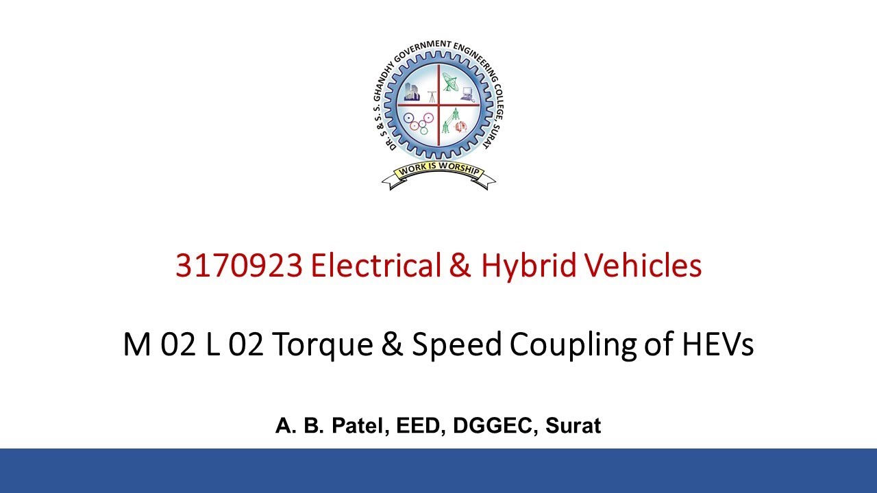 EHV M02 L02 Torque & Speed Coupling of HEVs - YouTube