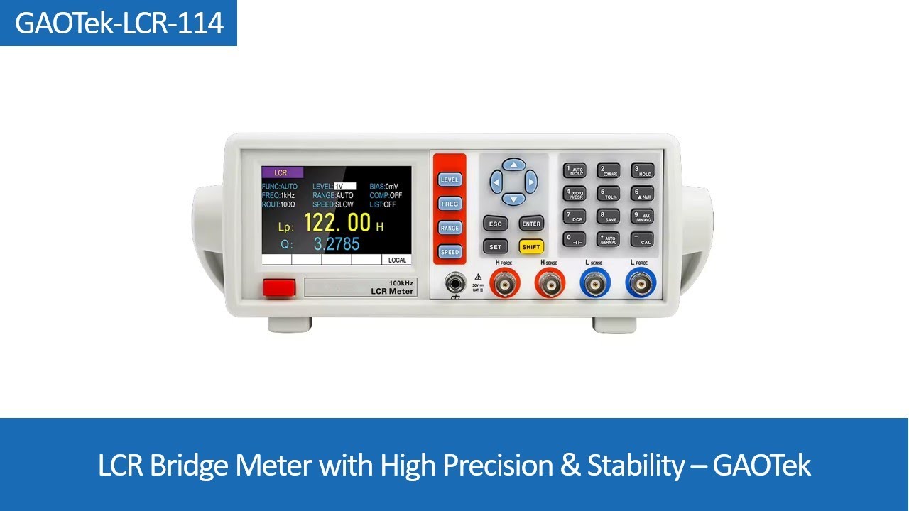 LCR Bridge Meter with High Precision & Stability – GAOTek - YouTube