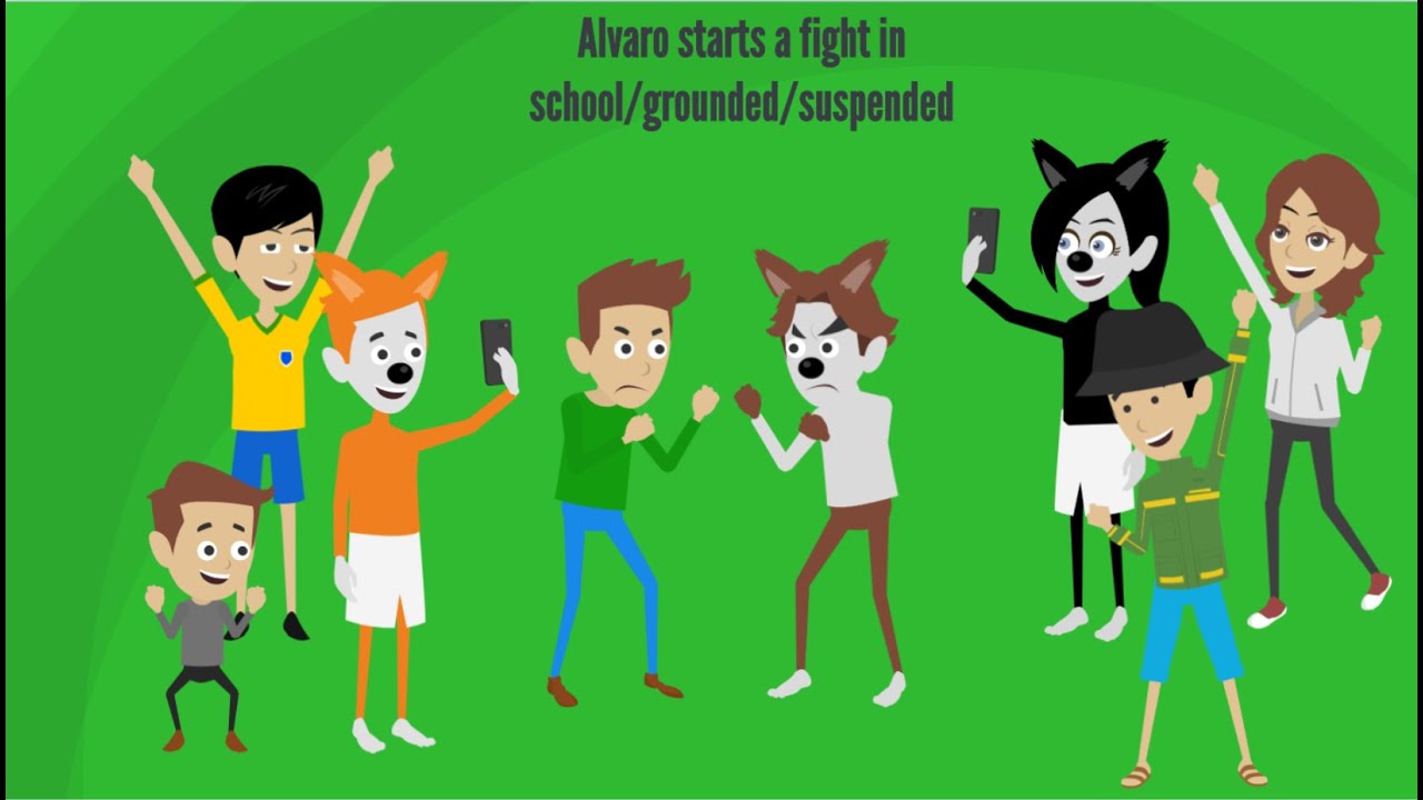 Alvaro starts a fight in school/grounded/suspended - YouTube