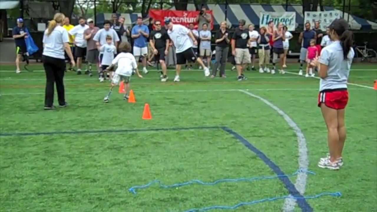 CAF Running Clinic relay race - YouTube