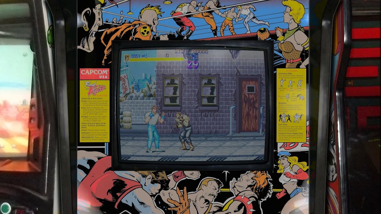 Final Fight - Realistic Arcade Bezel for Mame - YouTube