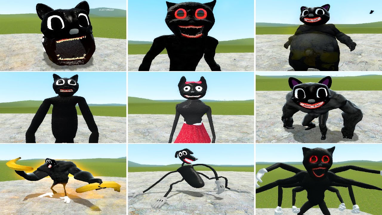 Playing as all TEAM CARTOON CAT in Garry's mod - YouTube