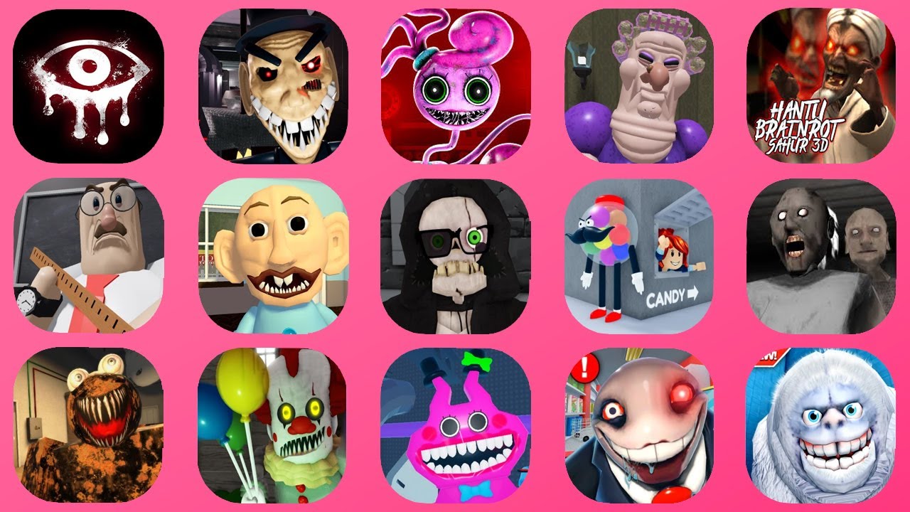 Roblox,Eyes,Mr Yummy's,Poppy Playtime,Hantu Tung Tung Sahur,Ice Scream ...