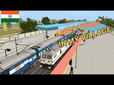 FIRST ARMY TRAIN IN MY VILLAGE INDIAN TRAINZ SIMULATOR - YouTube