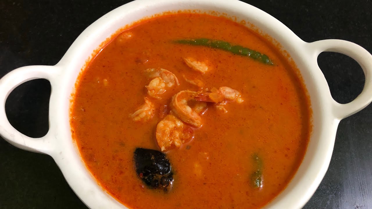 Goan prawn curry | prawn ambotik recipe | prawn curry with coconut ...