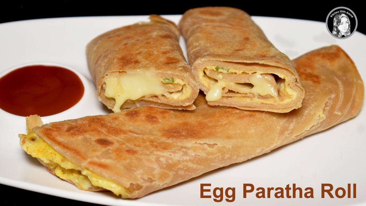 Kids Favourite Egg Paratha Roll - Egg Recipe for Breakfast - School ...