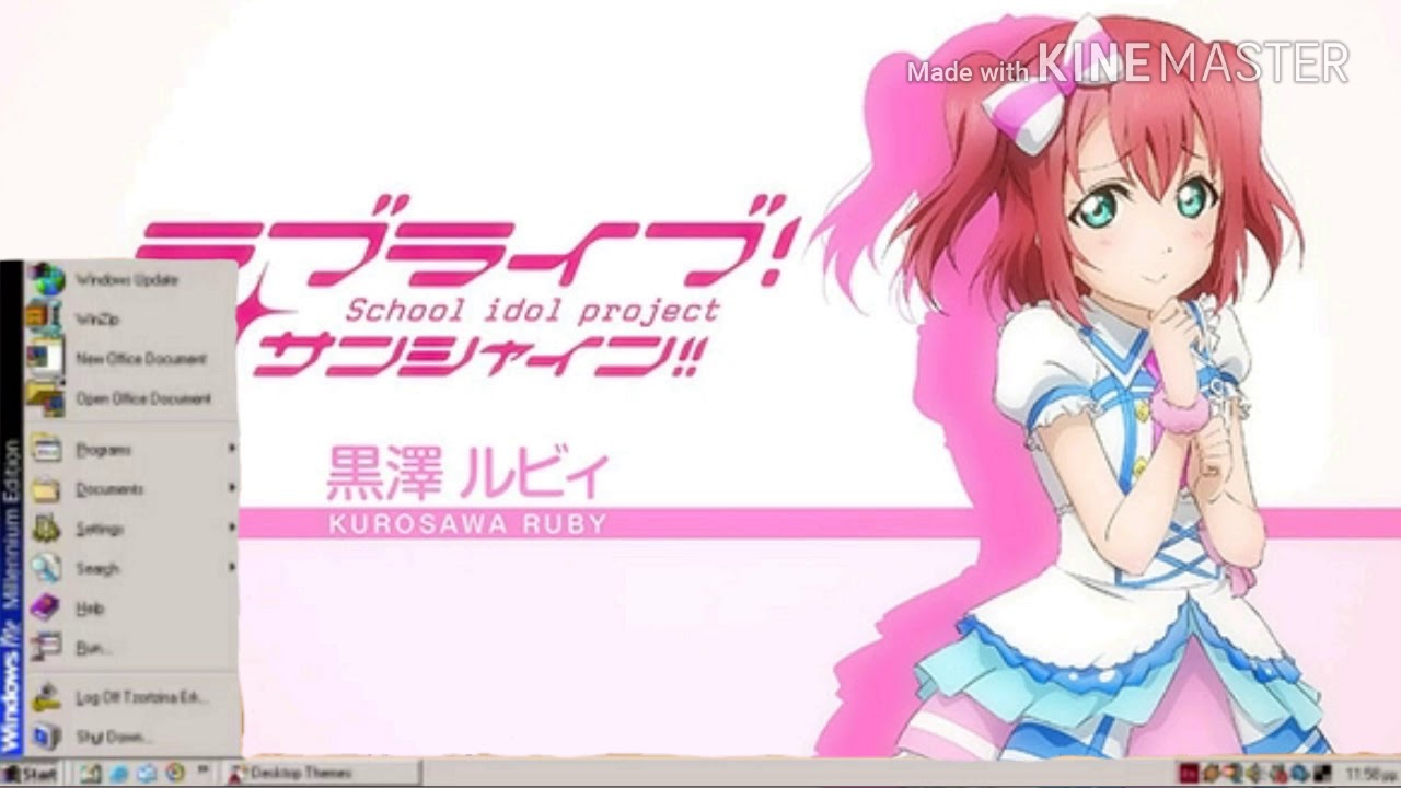 Windows ME Desktop Theme - Ruby Kurosawa - YouTube
