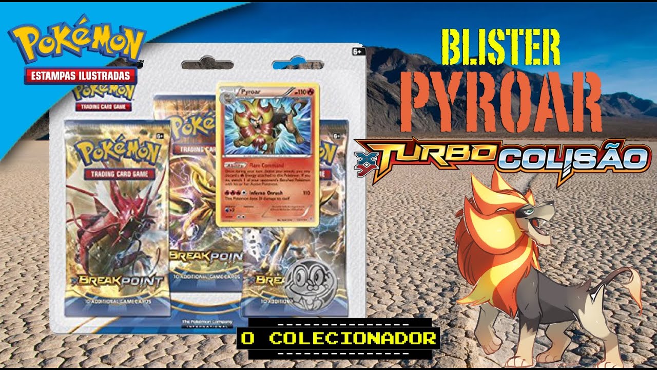 Abrindo Blister Turbo Colisão Pyroar + 3 boosters Turbo Revolução ...