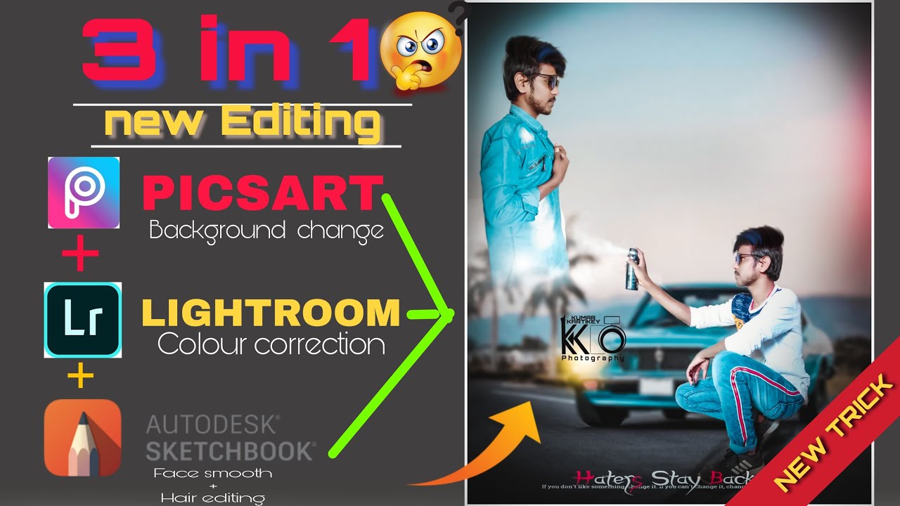 INSTAGRAM TRENDING CREATIVE SPRAY PHOTO EDITING IN PICSART || SPRAY ...