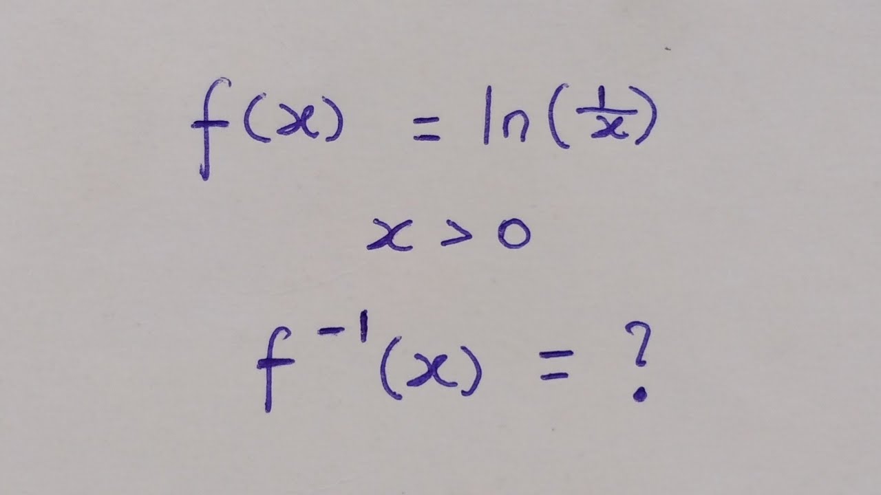 Inverse Of A Function Youtube 8177