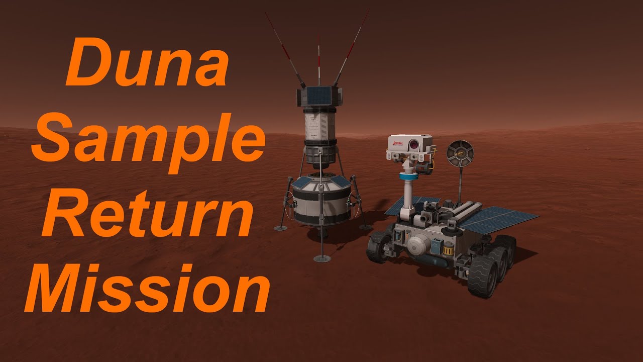 KSP: Duna Sample Return Mission (Mars 2020 Rover Perseverance Landing ...
