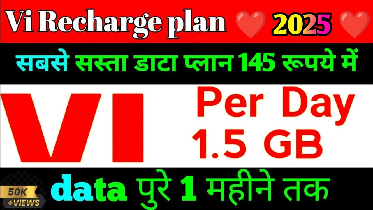 Vi Recharge plans 2024 | Vi best prepaid recharge plans | Vi data plans ...
