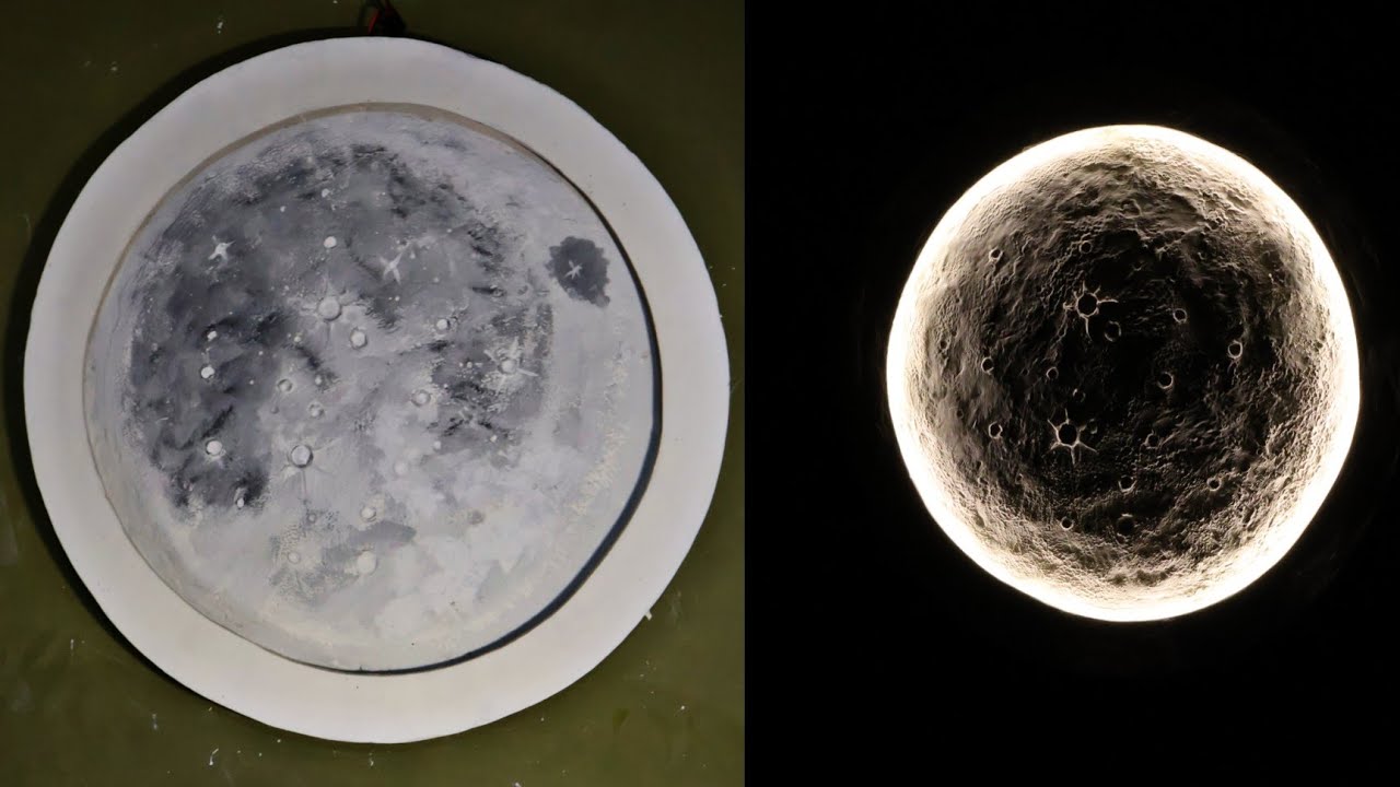 Making a realistic moon easily at home with the plaster of Paris - YouTube