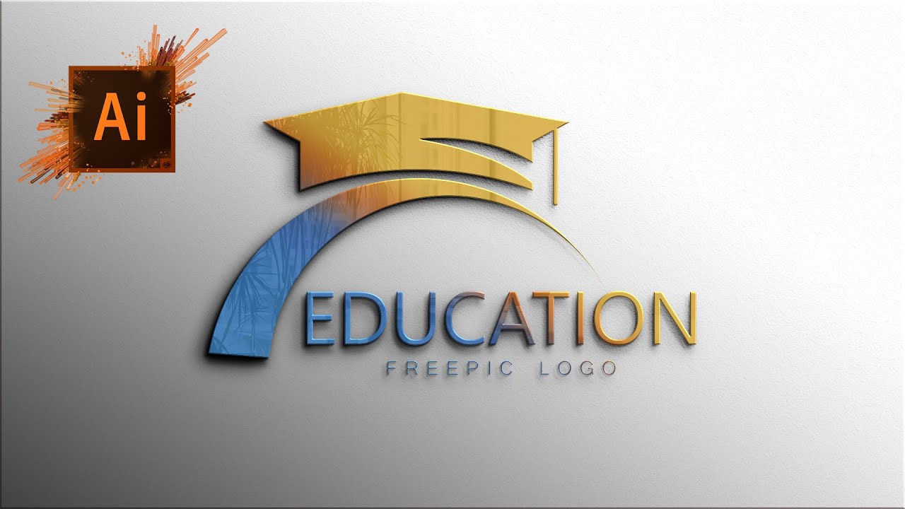 how to create education logo in photoshop and illustrator for beginners ...