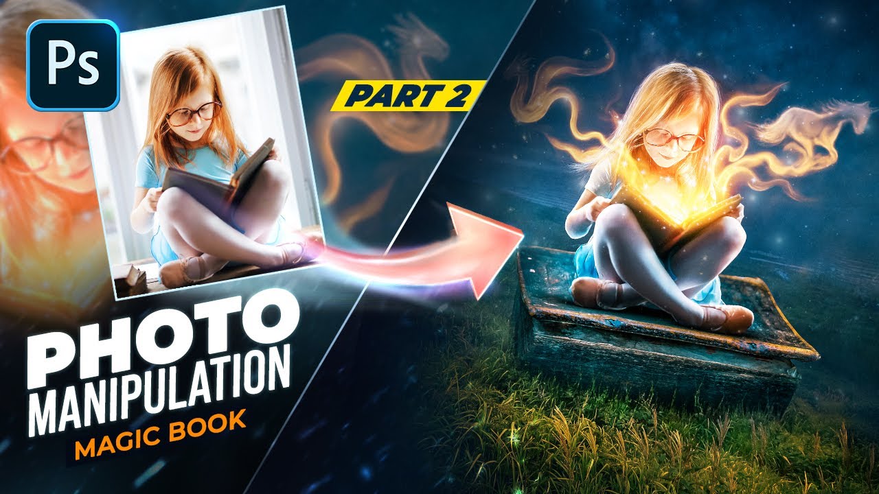 Magic Book Fantasy - Photoshop Manipulation (part 2) - YouTube