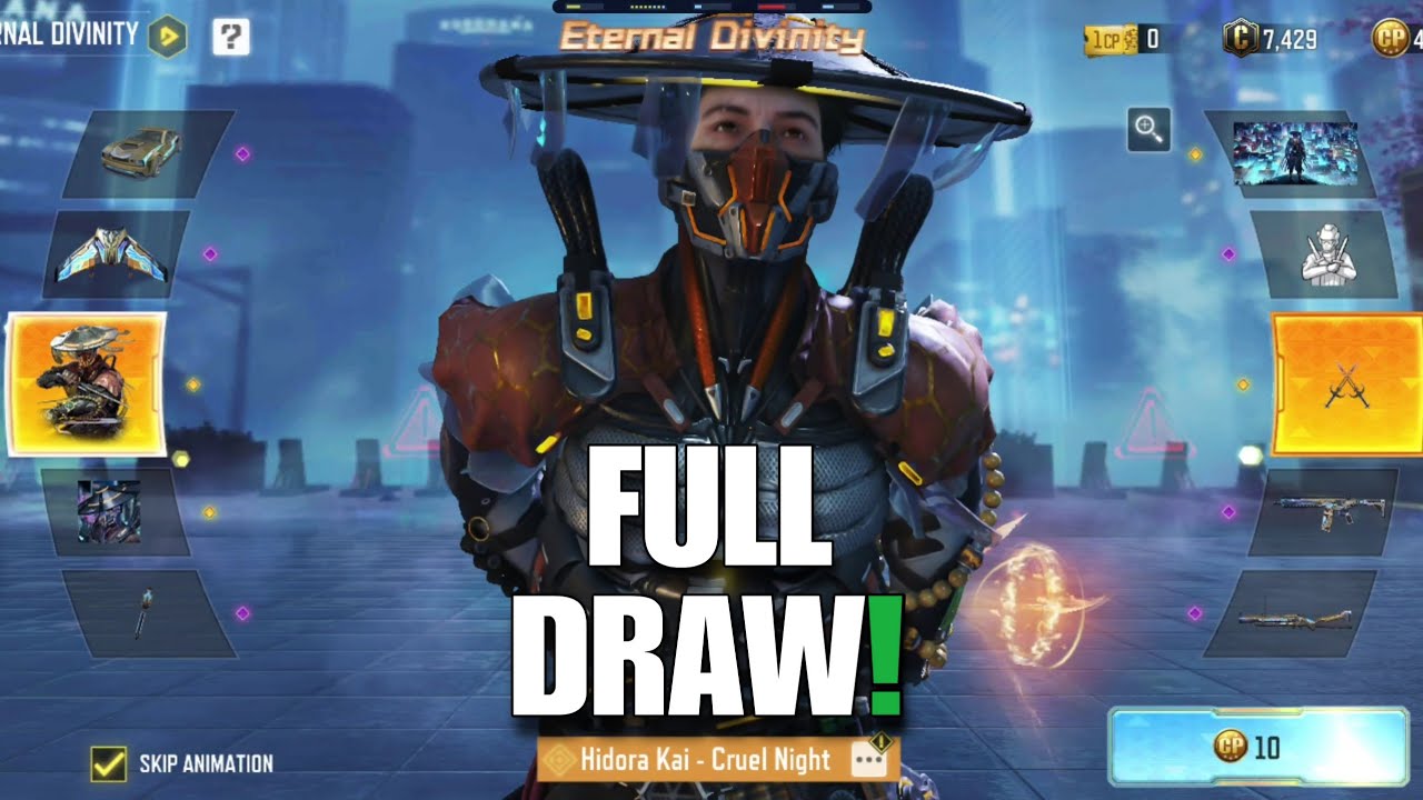 *Buying* Full Eternal Divinity Draw CODM Hidora Kai Cruel Night & Sai ...