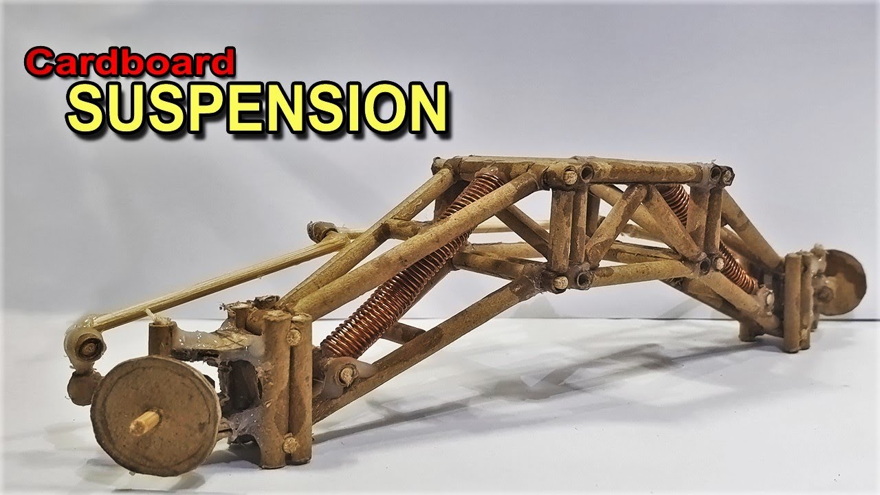 How To Make Suspension And Steering From cardboard || Handmade ...