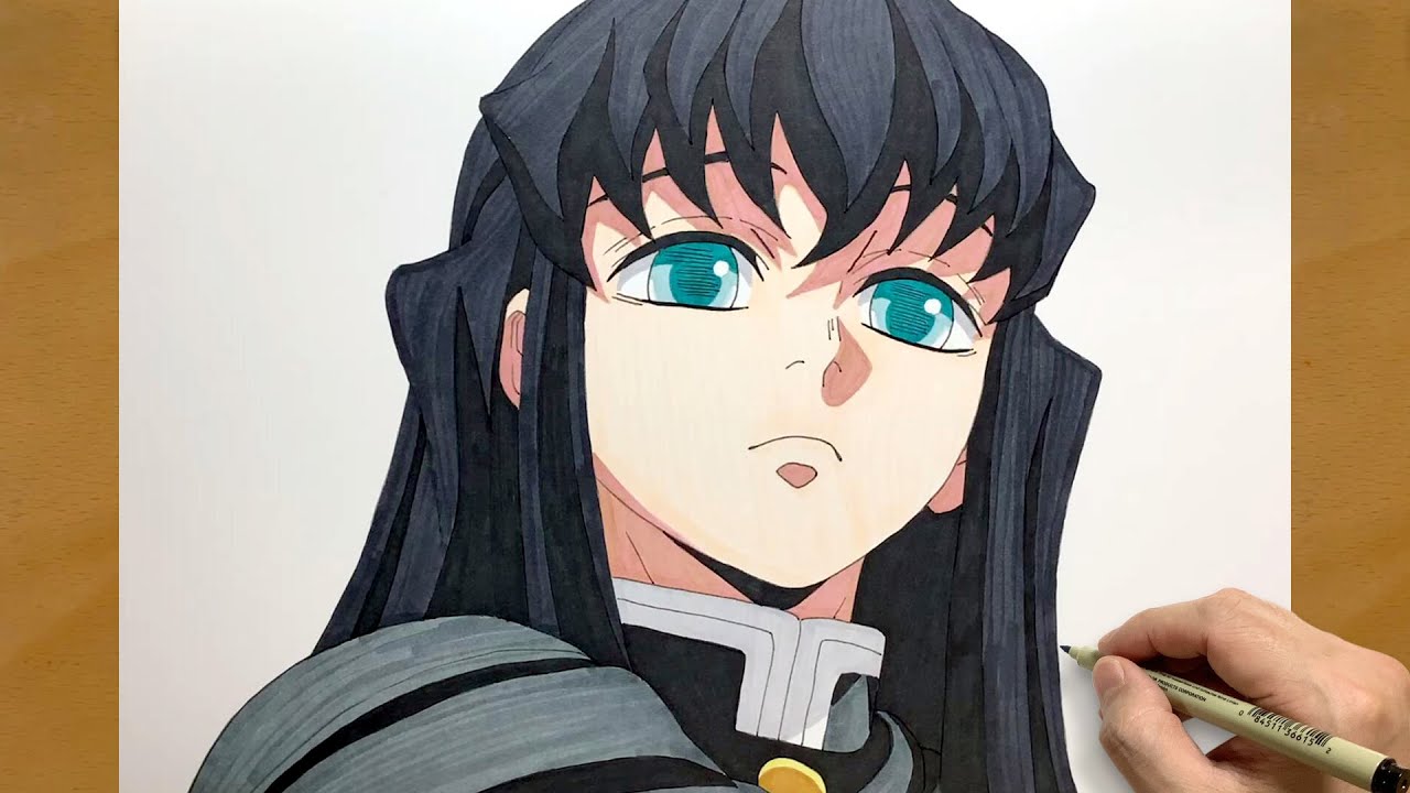 How to Draw Muichiro Tokito from Demon Slayer | Kimetsu no Yaiba | draw ...