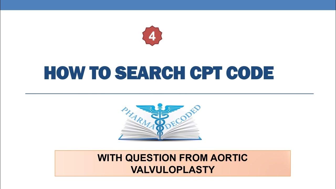 How To Search Cpt Code With Question From Aortic Valvuloplasty Youtube