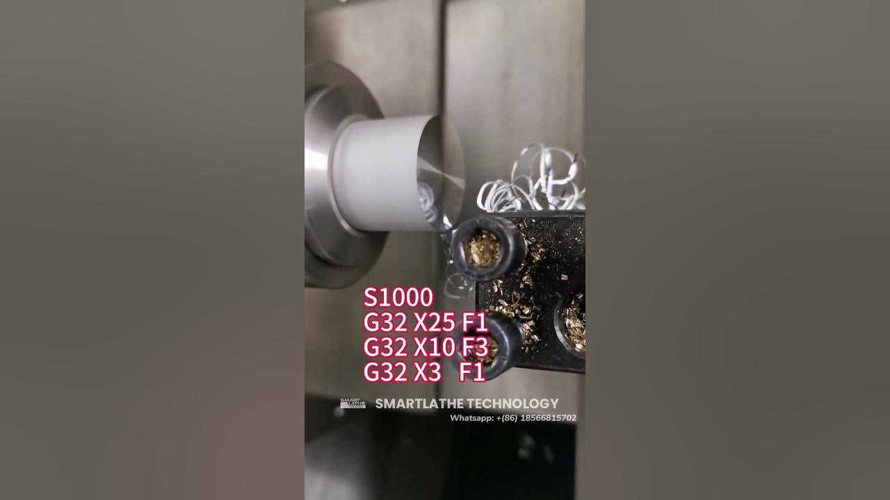 How is our CNC lathe's performance on the processing of G32 code?| CNC SMARTLATHE - YouTube