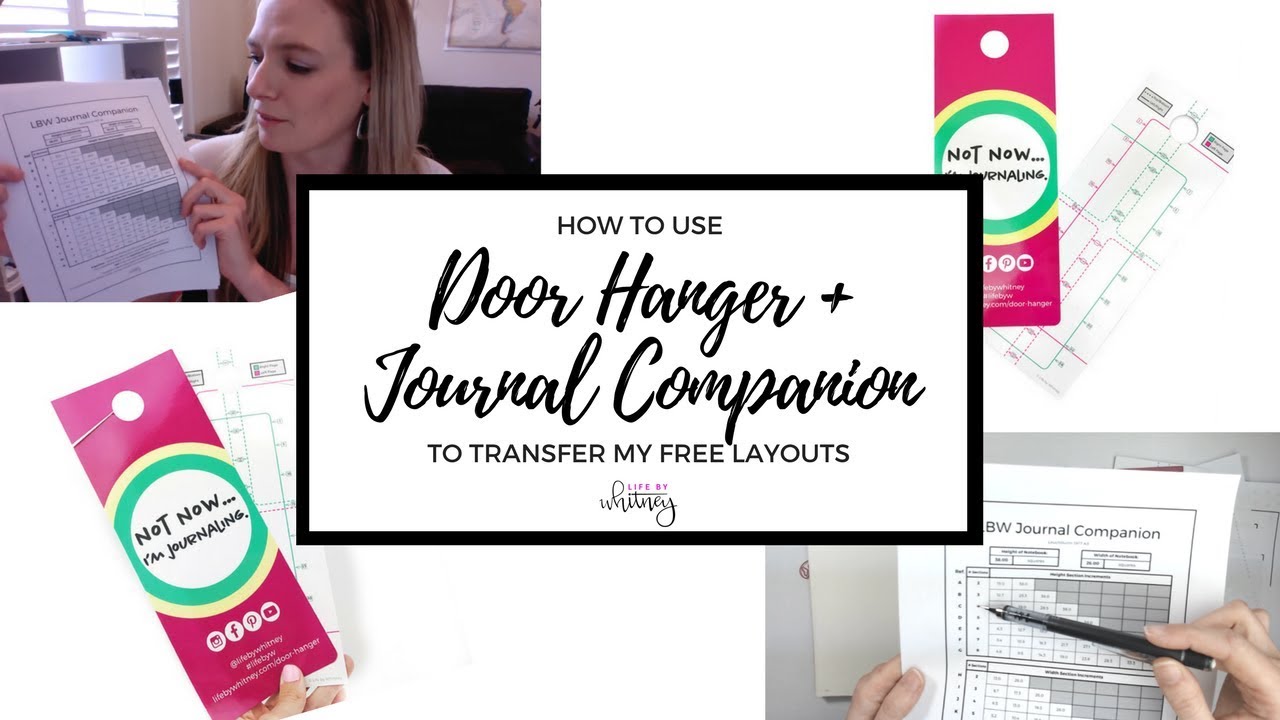 How to use the Door Hanger & Journal Companion for Bullet Journal Layouts - YouTube