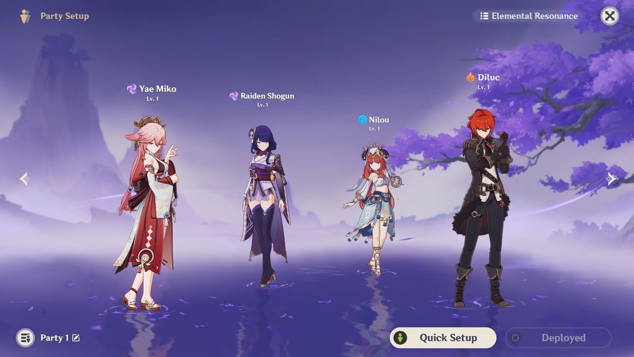 4.0 New Team Party Menu With Every Region - Genshin Impact - YouTube