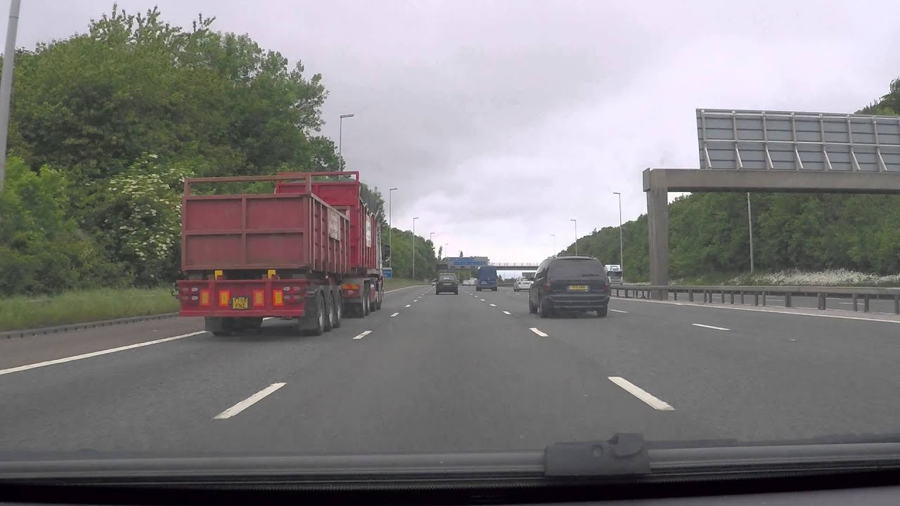 UK Motorways - M6 north J29 to J32 Preston - YouTube