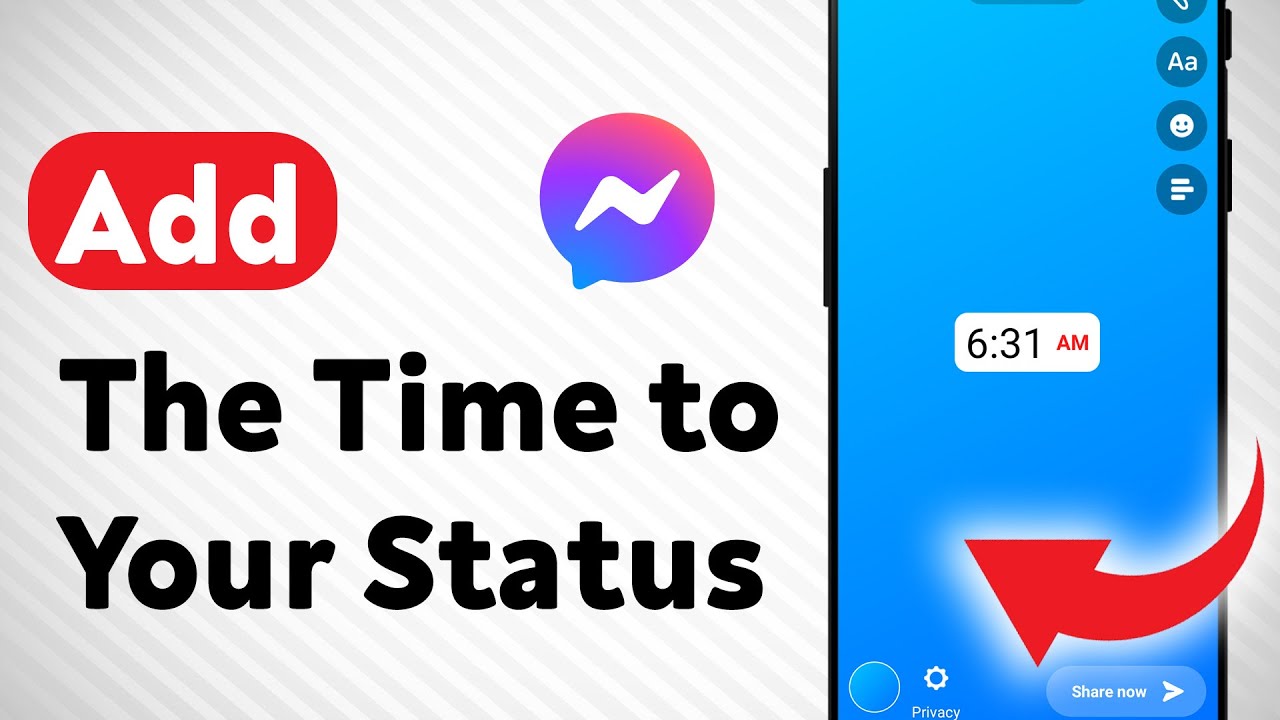 How to Add The Time to Your Status on Messenger (Updated) - YouTube