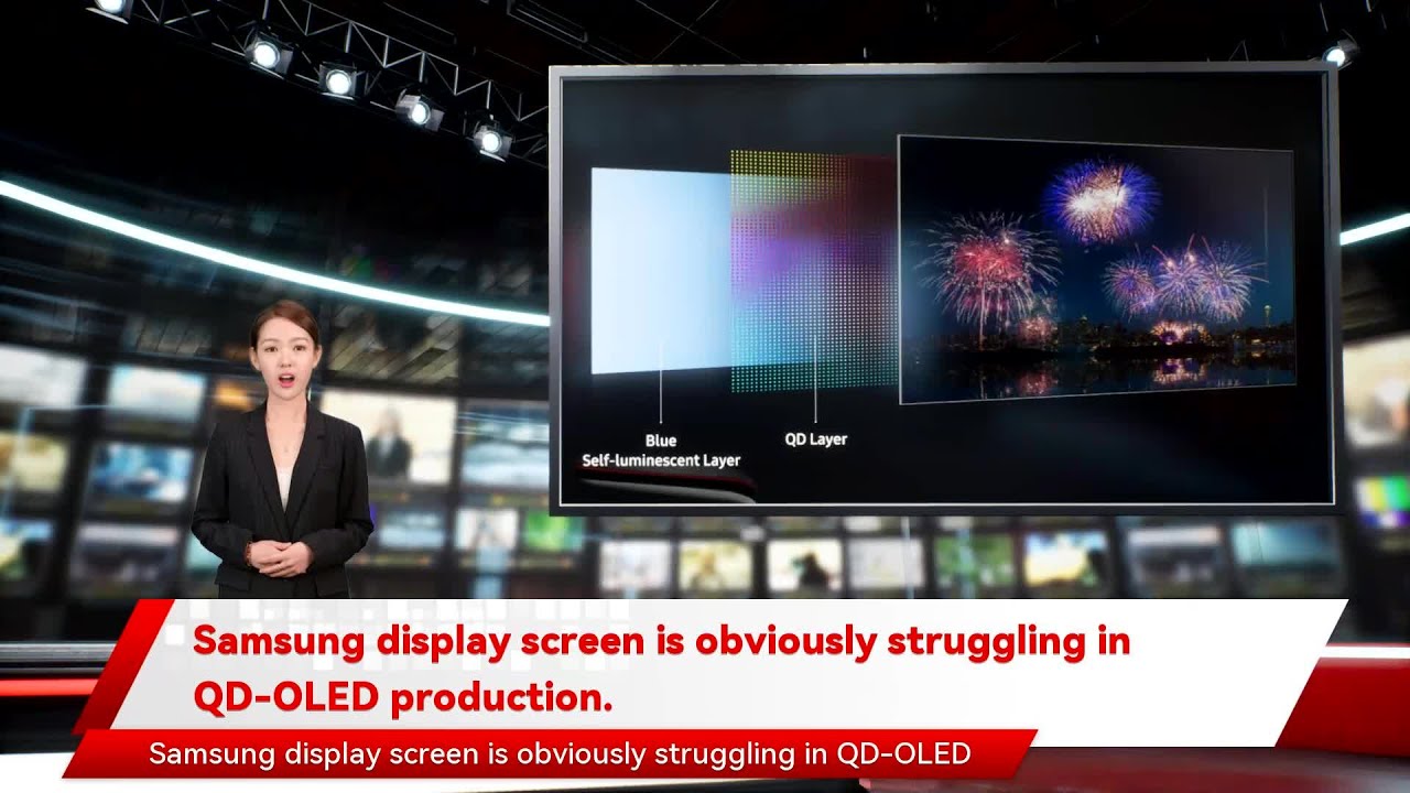 Samsung display screen is obviously struggling in QD-OLED production ...