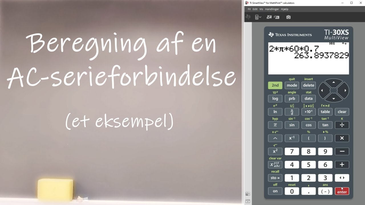 Beregning af serieforbindelse (AC-teori) - YouTube