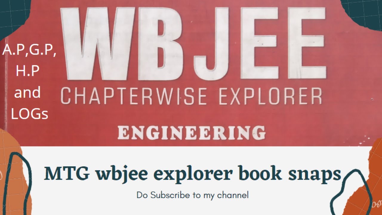 WBJEE Math MTG Book AP,GP,HP. and LOGs//wbjee 2020 result date//wbjee ...